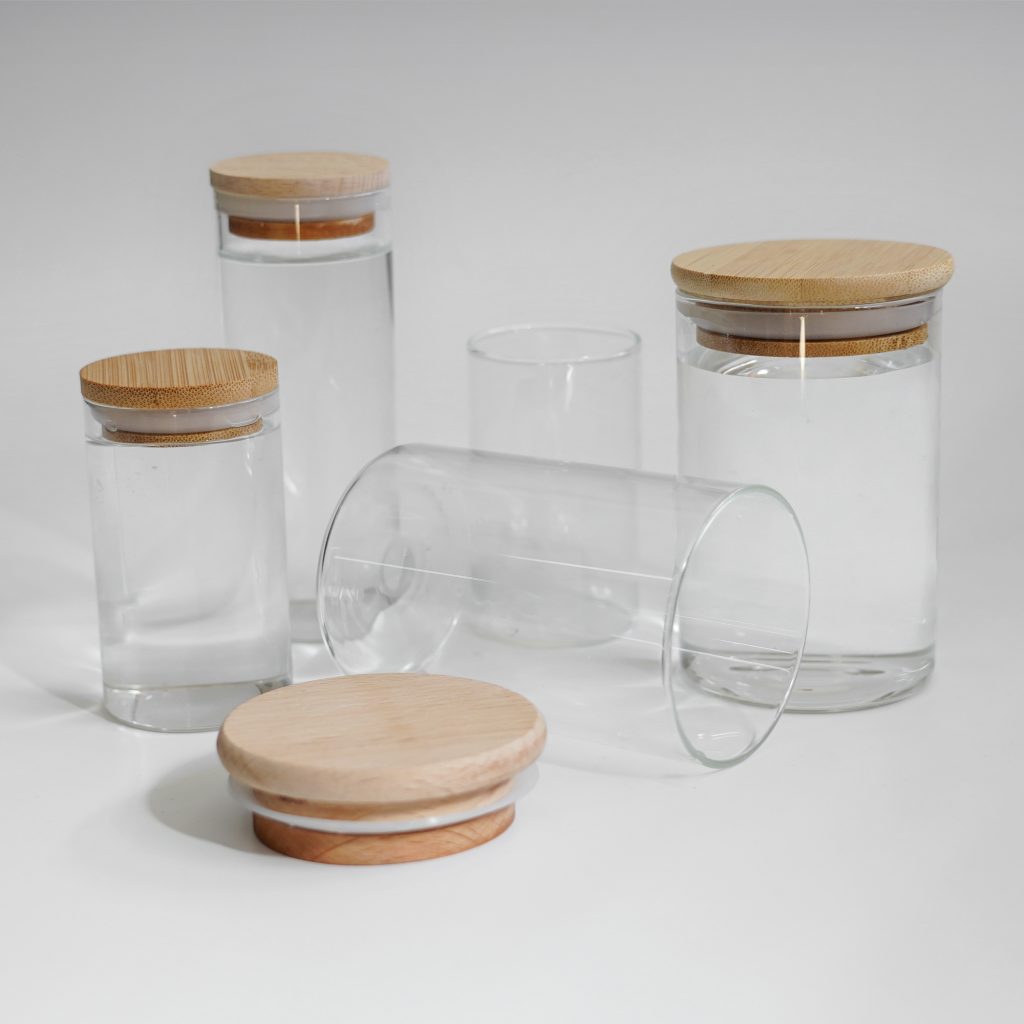 wholesales customization borosilicate airtight sealed glass jar with ...