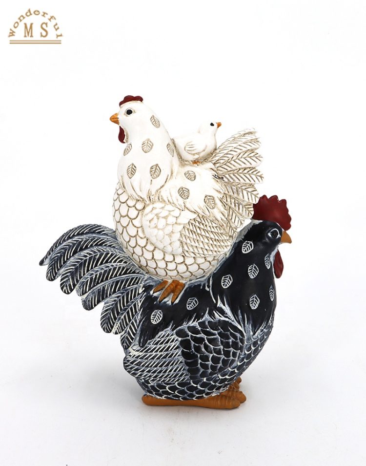 Rooster sculpture life size resin animal ornament crafts ceramic ...